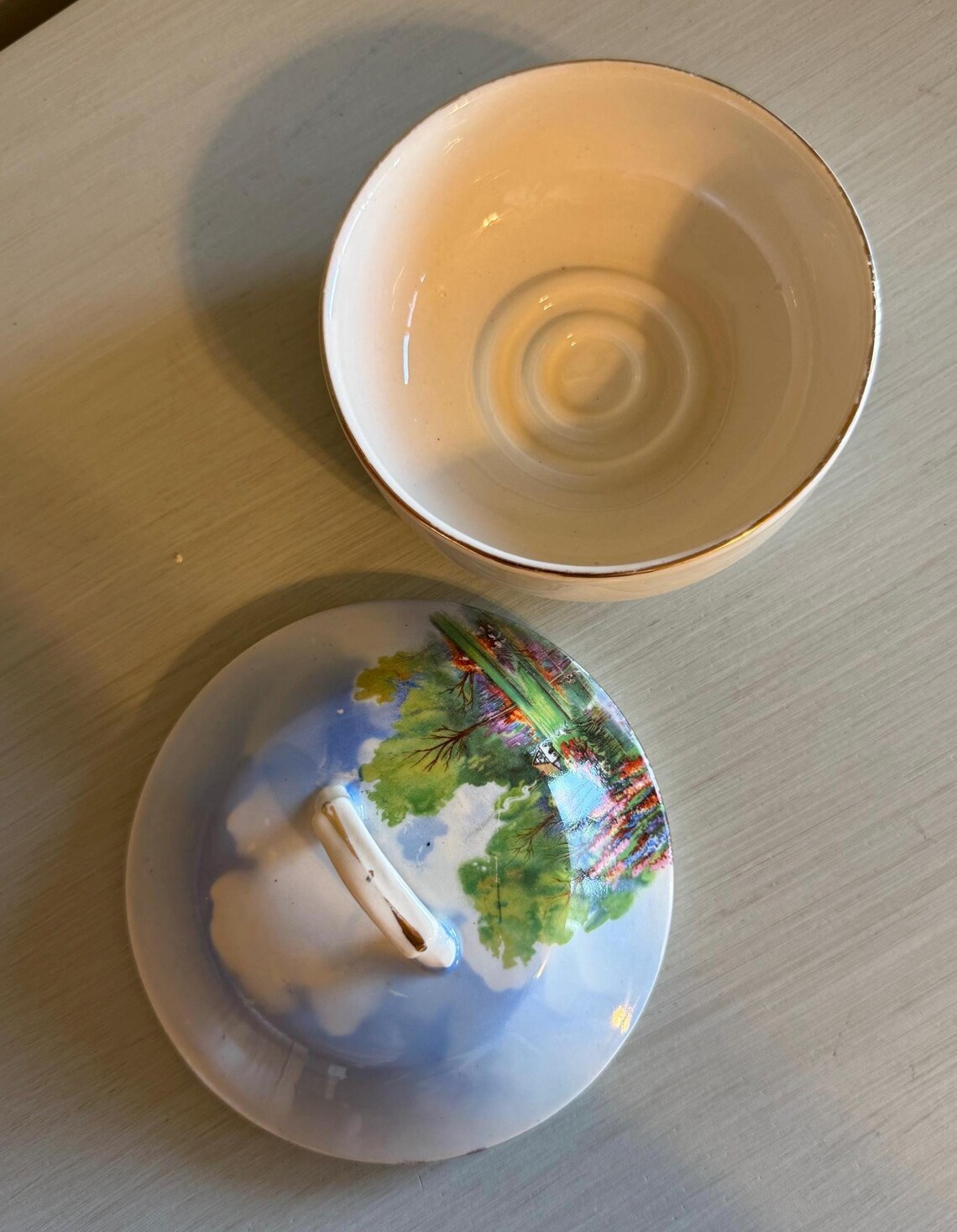 Vintage Falcon Ware Trinket Dish | Butter Dish | Cottage Garden Jewelry ...