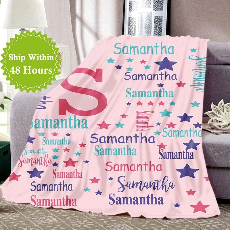 Monogrammed Blanket - Etsy