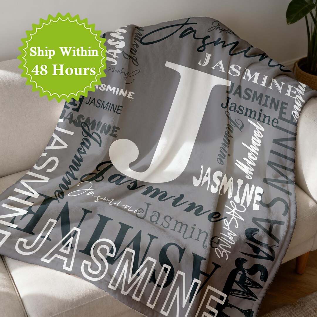 Personalized Blanket With Name for Adults, Custom King Size Name ...