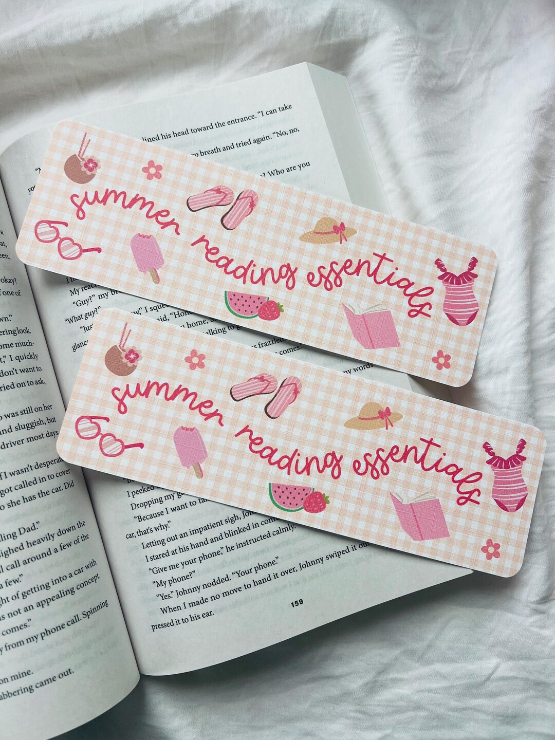 Summer Reading Essentials Bookmark | Girly | Girlie | Bookish - Etsy