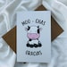 Moo-chas Gracias Greeting Card - Pun Greeting Cards - Cute Card - Funny ...