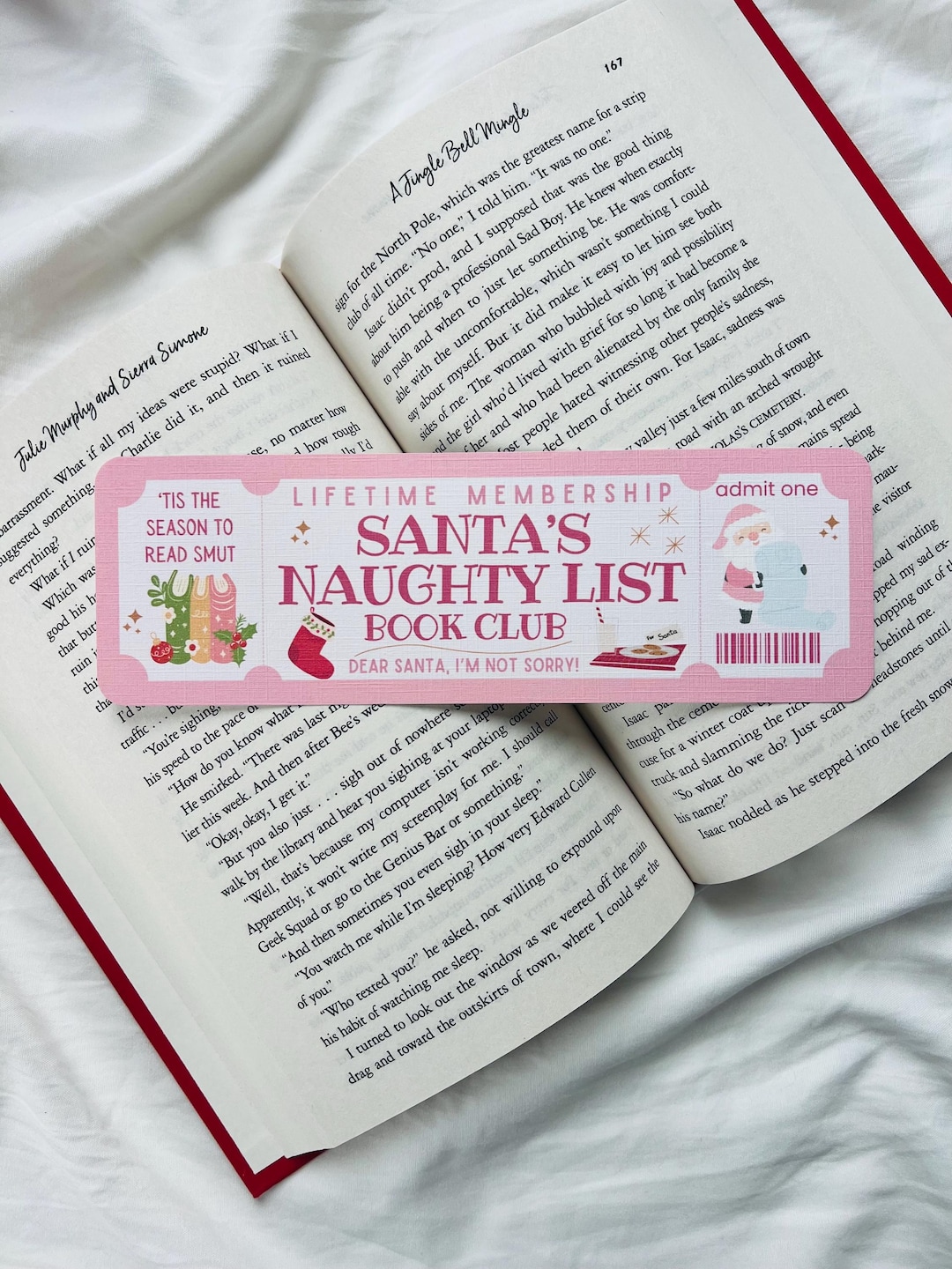 Santa’s Naughty List Book Club Ticket Bookmark | Winter | Christmas ...