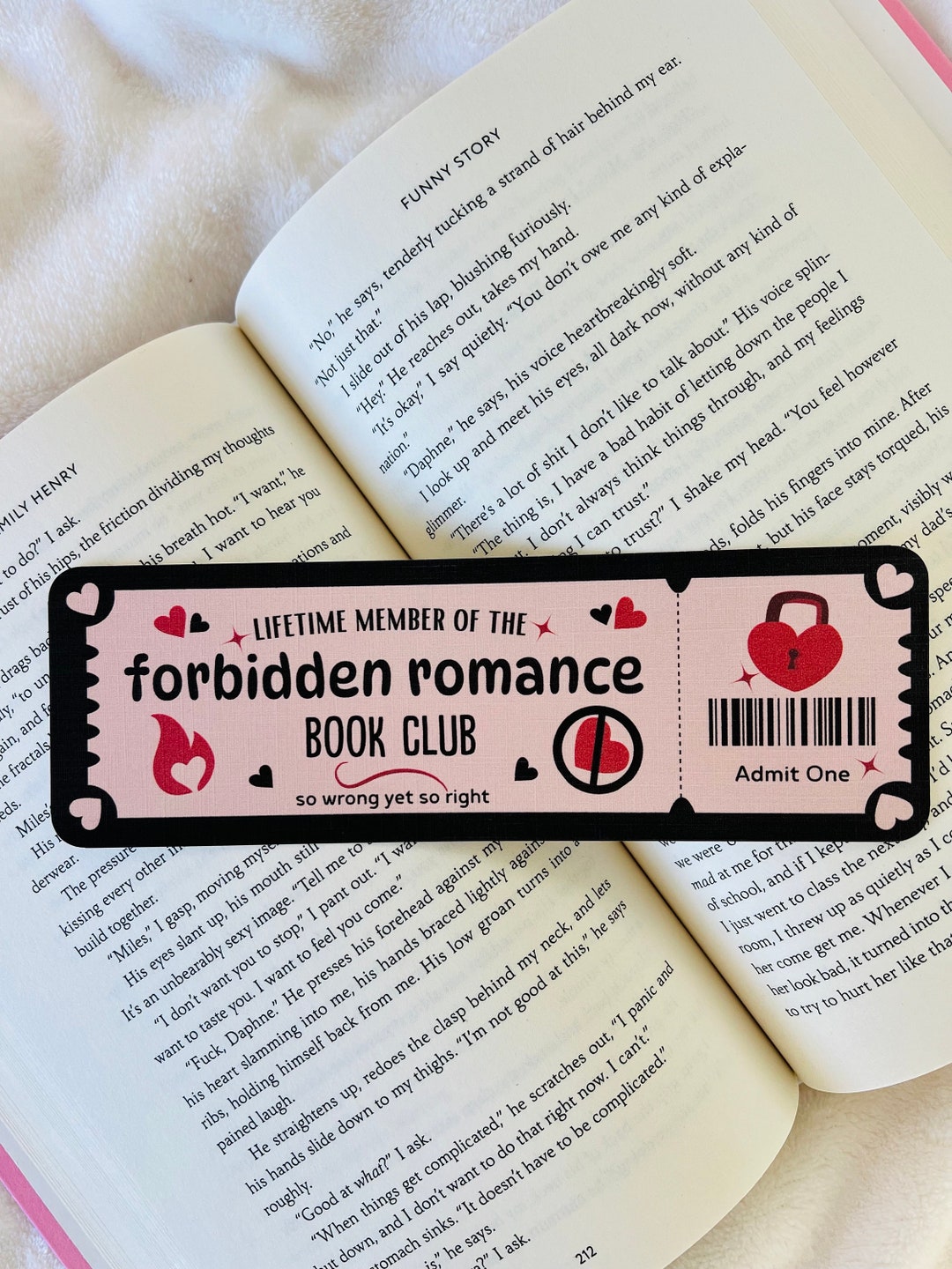 Forbidden Romance Book Club Bookmark - Gifts for Her - Gifts for ...