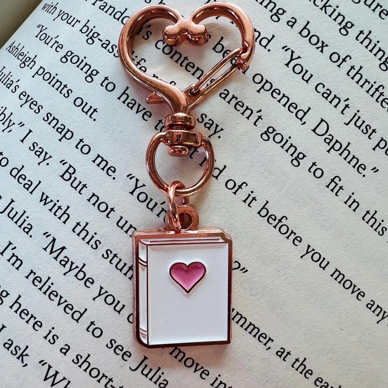 Bookish Keychain - Etsy