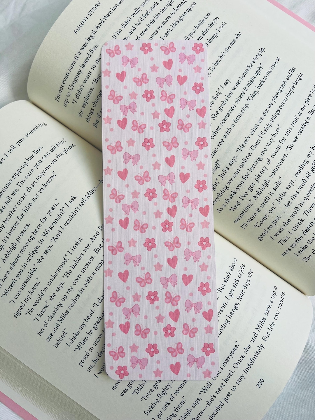 Pink Spring Bookmark - Bookish- Cute Bookmark - Gifts for Her - Gifts ...