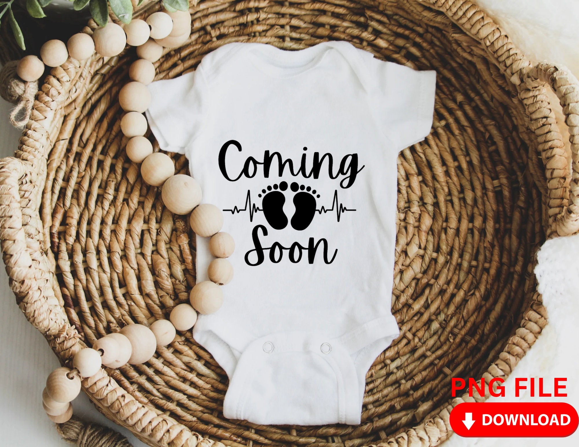 Baby Coming Soon Png Baby Surprise Announcement for Pregnancy - Etsy