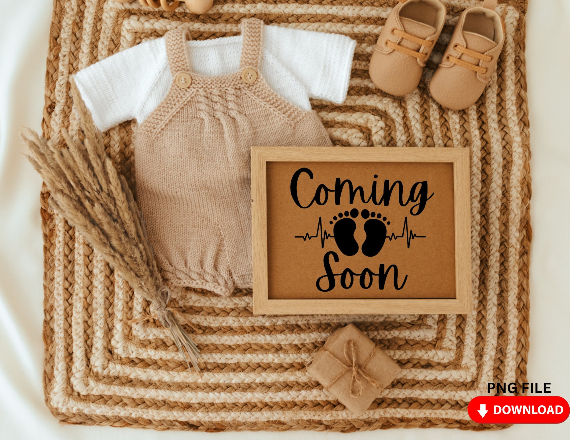 Baby Coming Soon Png Baby Surprise Announcement for Pregnancy - Etsy