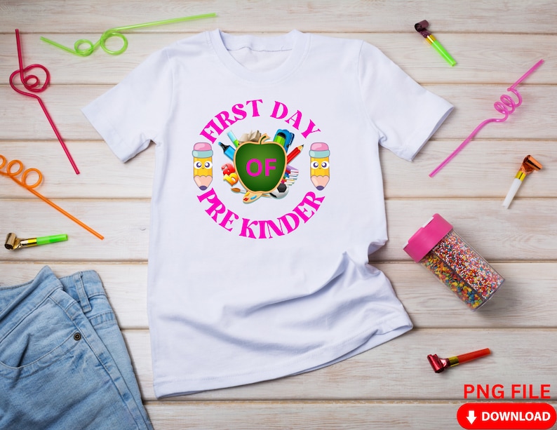 Pre K PNG, First Day of Pre Kinder Bundle PNG for Pre K 3 Pre K 4 ...