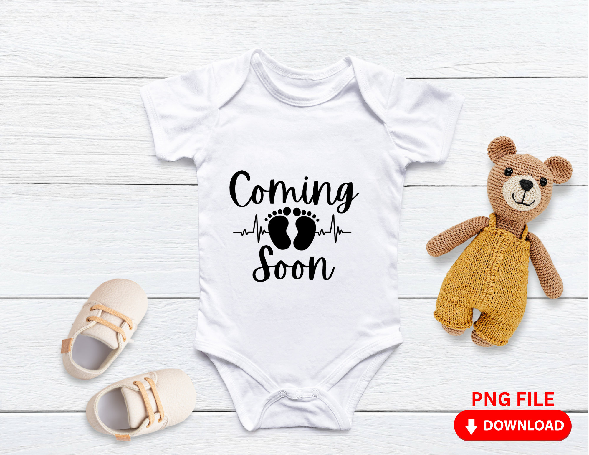 Baby Coming Soon Png Baby Surprise Announcement for Pregnancy - Etsy