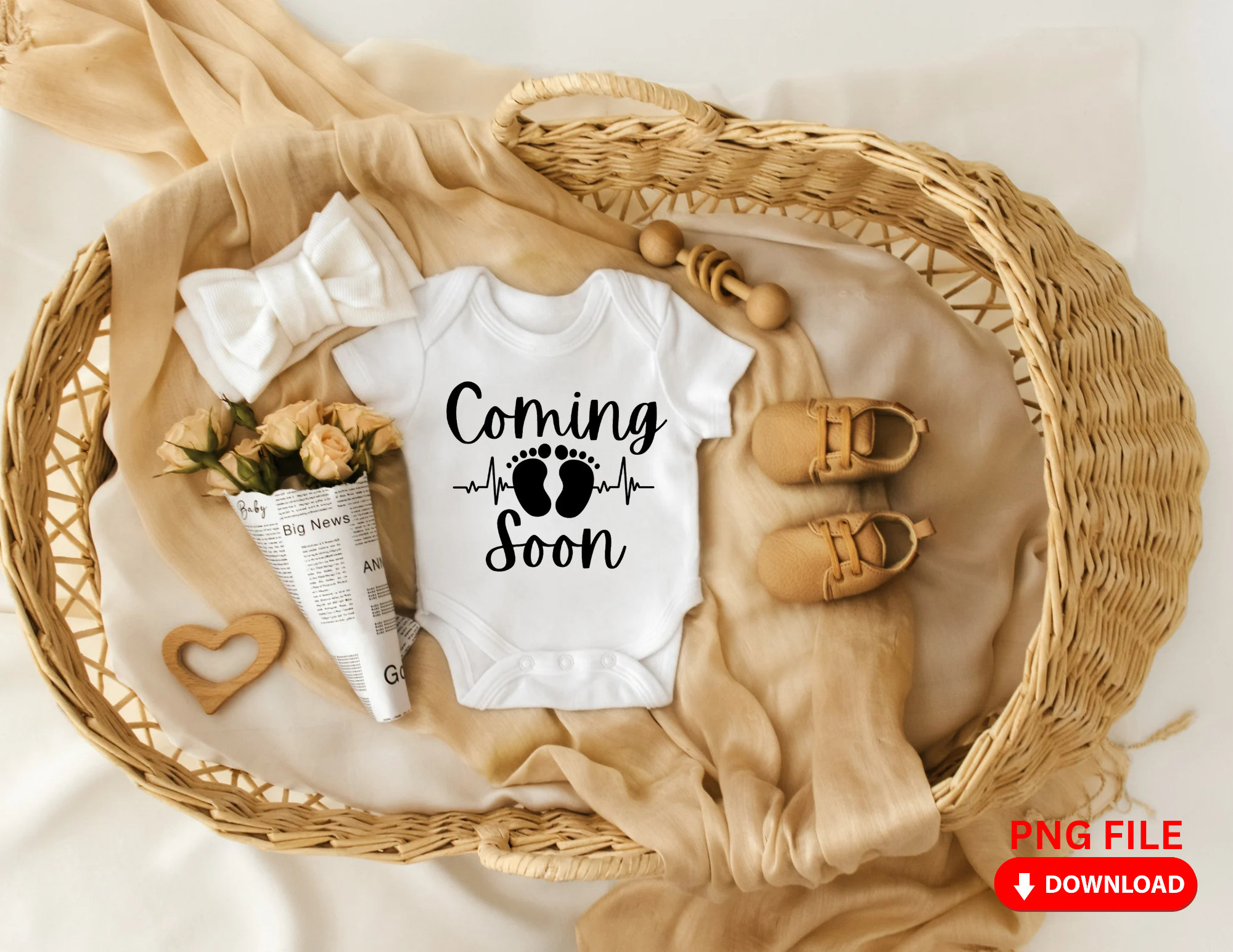 Baby Coming Soon Png Baby Surprise Announcement for Pregnancy - Etsy