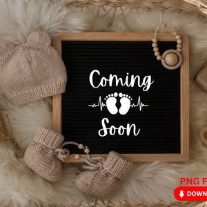Baby Coming Soon Png Baby Surprise Announcement for Pregnancy - Etsy