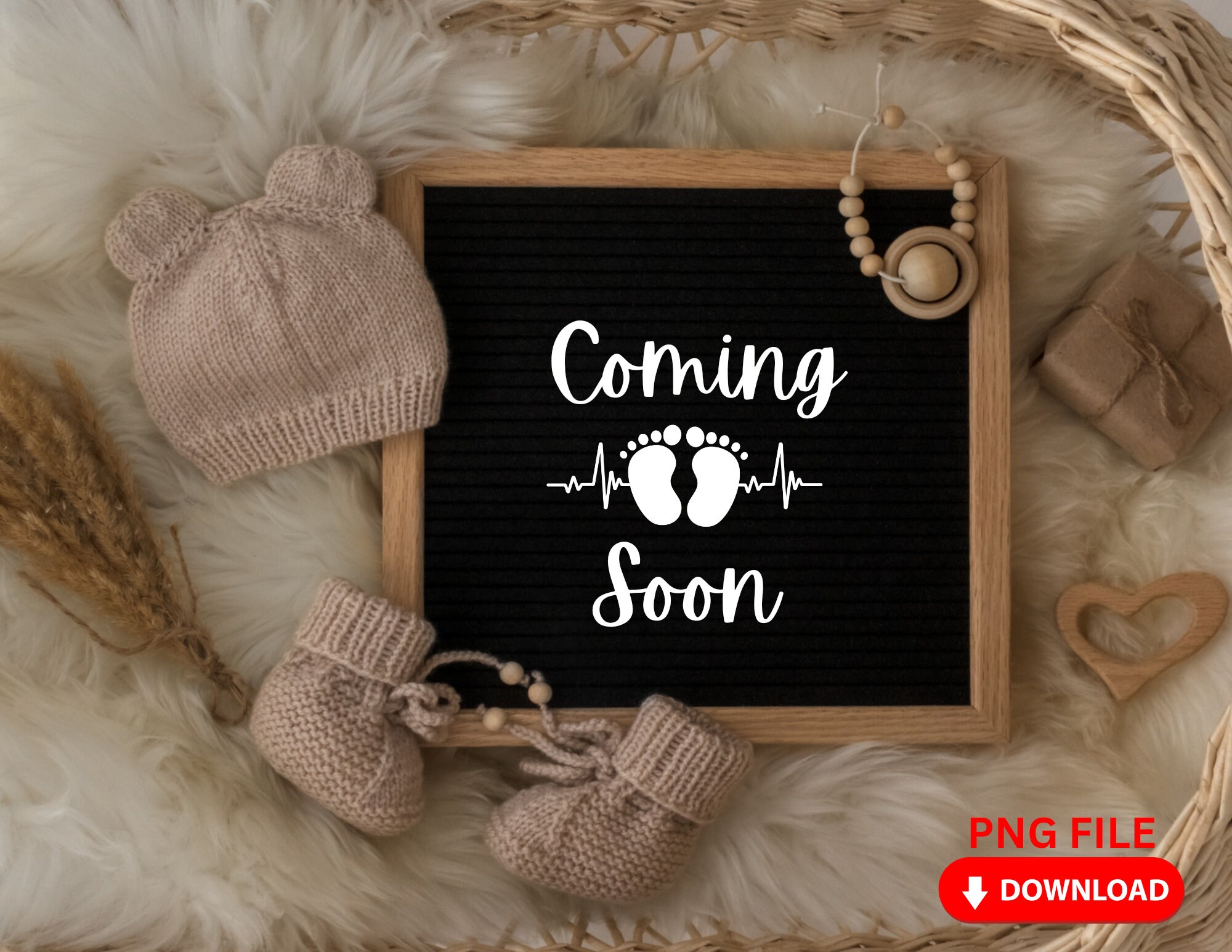 Baby Coming Soon Png Baby Surprise Announcement for Pregnancy - Etsy