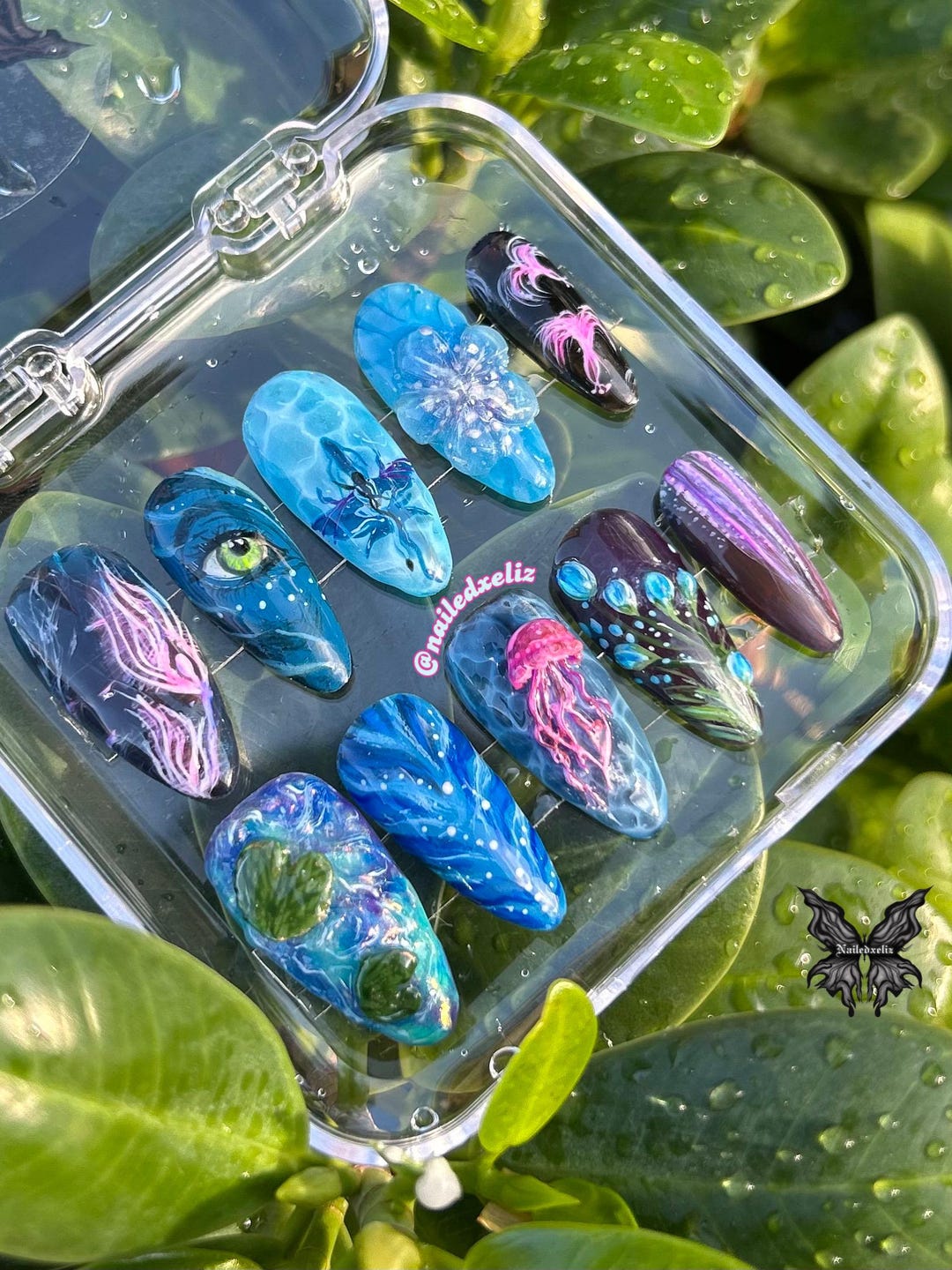 Avatar Inspired Press Ons Nails /inspired Nails by Pandora / Handmade ...