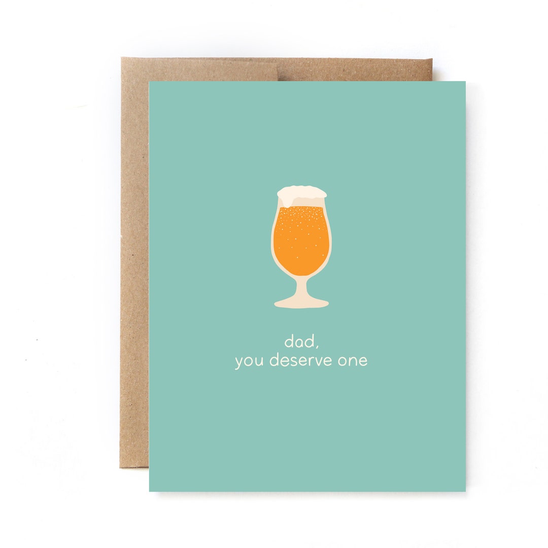 Funny Fathers Day Beer Card - Dad Card From Son - Fathers Day Card From ...