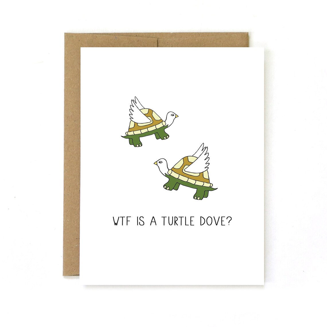 Funny Holiday Card Set - Turtle Dove Holiday Cards - WTF is A Turtle ...