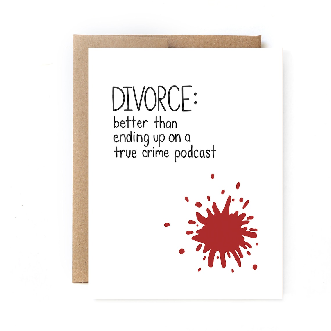 Funny Divorce Card - Divorce Congratulations Card - True Crime Podcast ...