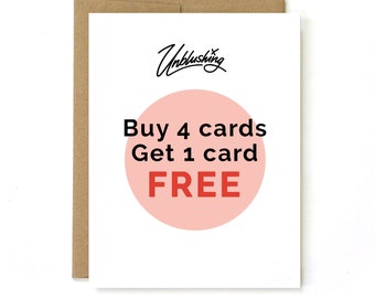 Set of 6 Cards Save 15% Buy 5 Get One Free - Etsy