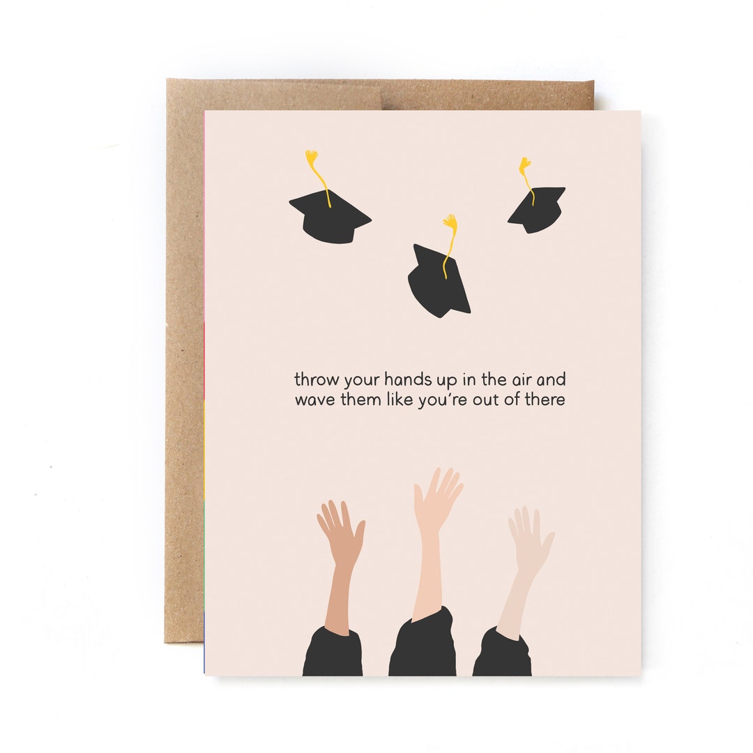 Cute Graduation Card - Congrats Grad Card - Outta There - Etsy