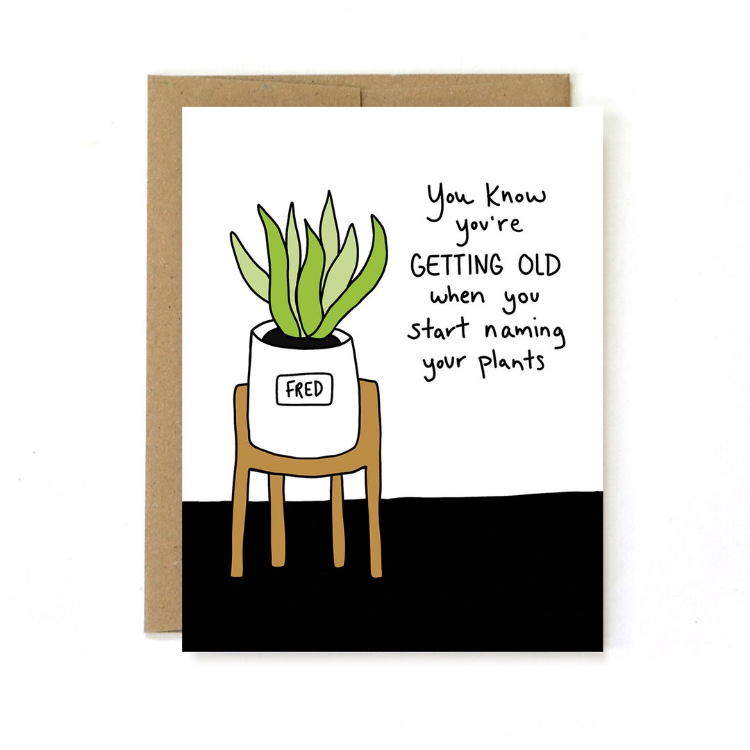 Funny Birthday Card - Plant Lady Card - Plants Birthday Card - Card for ...