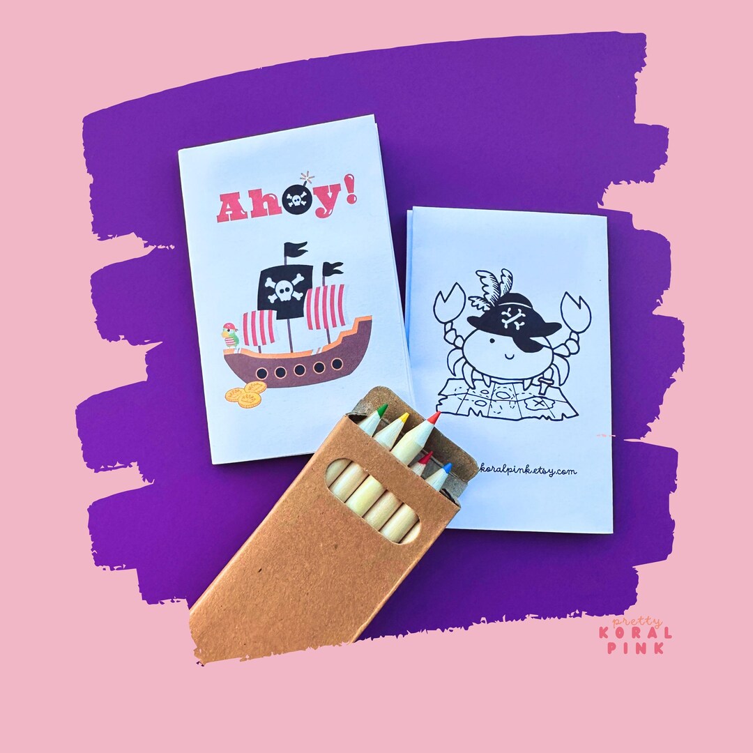 Pirates Mini Coloring Book: Printable Party Favors (PDF Download) - Etsy