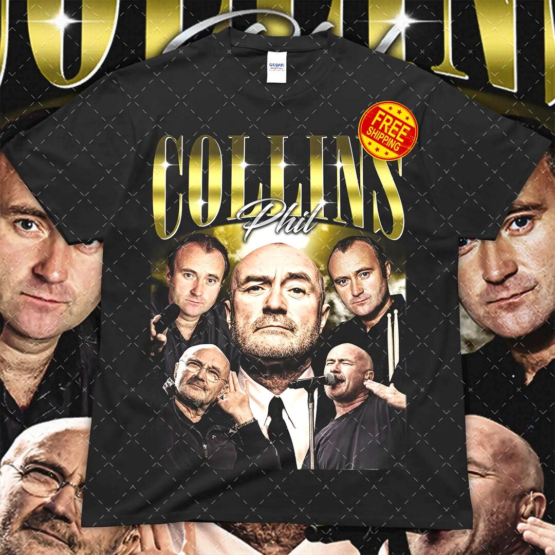 Phil Collins Musician & Songwriter Graphic Tee Genesis Rock Band Fan ...