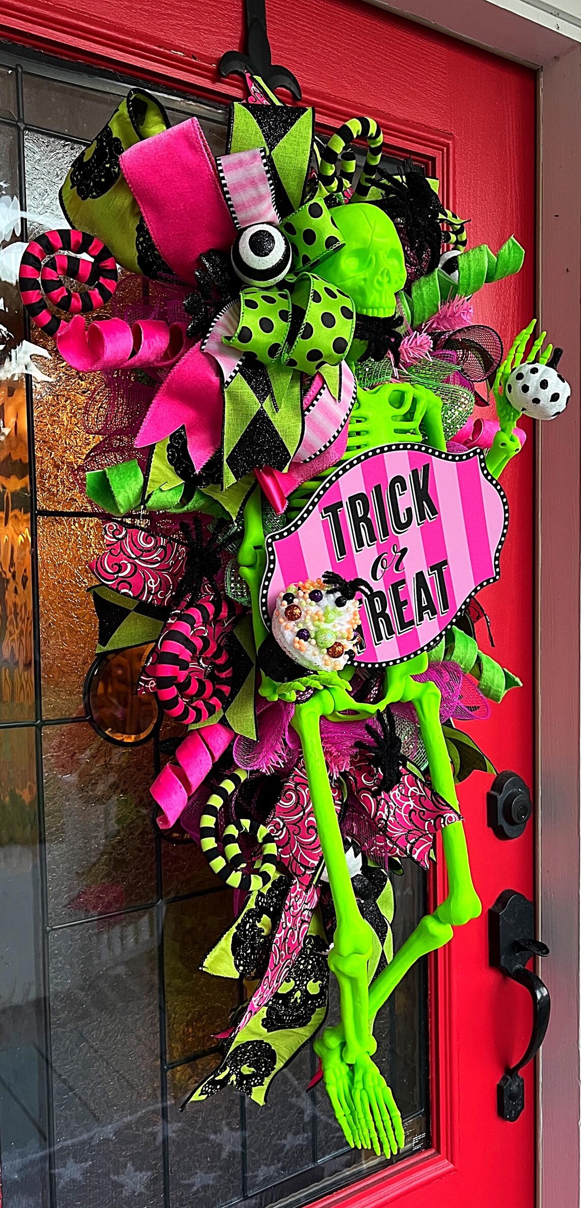 XL Spooky and Fun Halloween Door Wreath Trick or Treat Transform Your ...