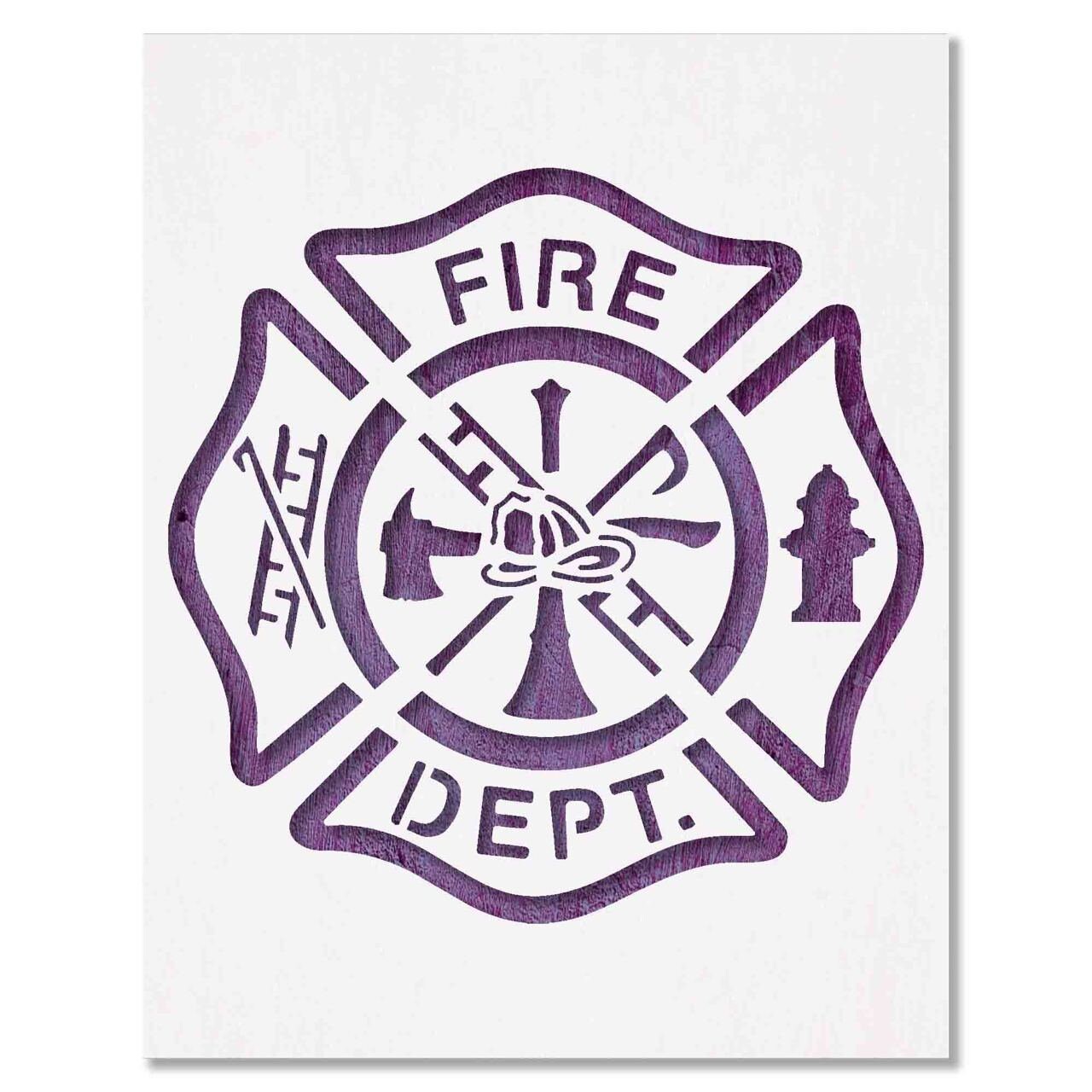 Fire Department Stencil Reusable Stencil for Home Decor, Art, Craft ...