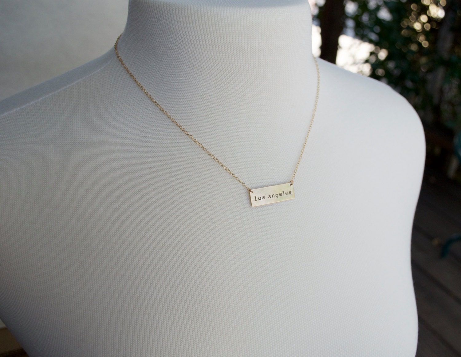 Custom Gold Bar Necklace 14K Gold Fill Personalized - Etsy