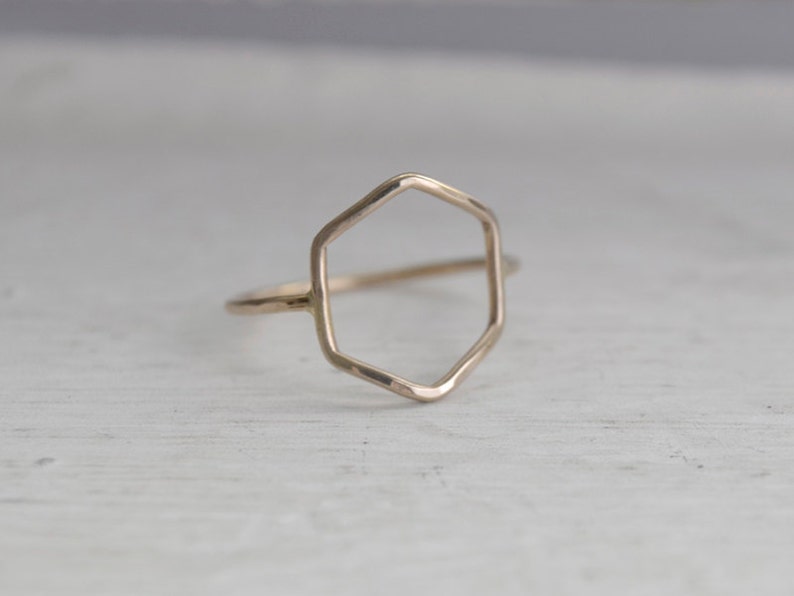 Hexagon Ring | Etsy