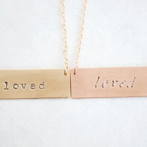 Custom Gold Bar Necklace 14K Gold Fill Personalized - Etsy