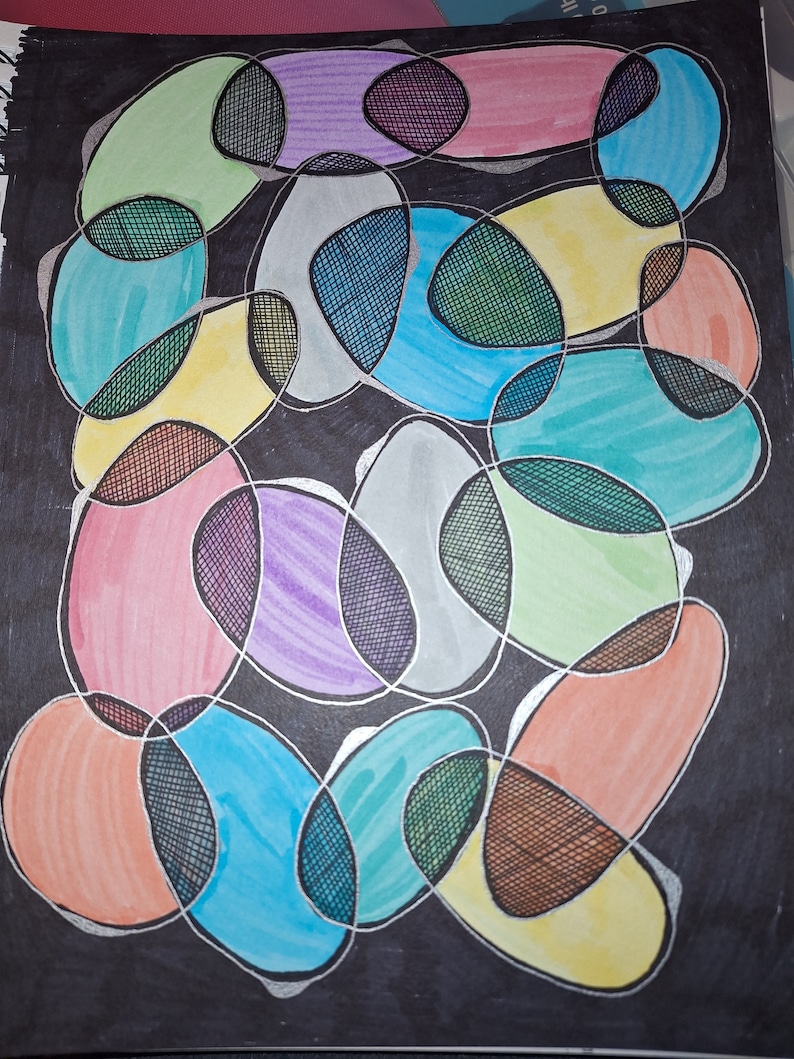 Original Zentangle Art Hand Drawn Pen and Ink Wall Art Design, Doodle ...