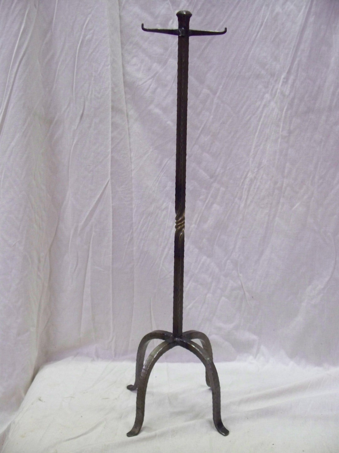 Hand Forged Wrought Iron Fireplace Tool Stand W/twist .... - Etsy