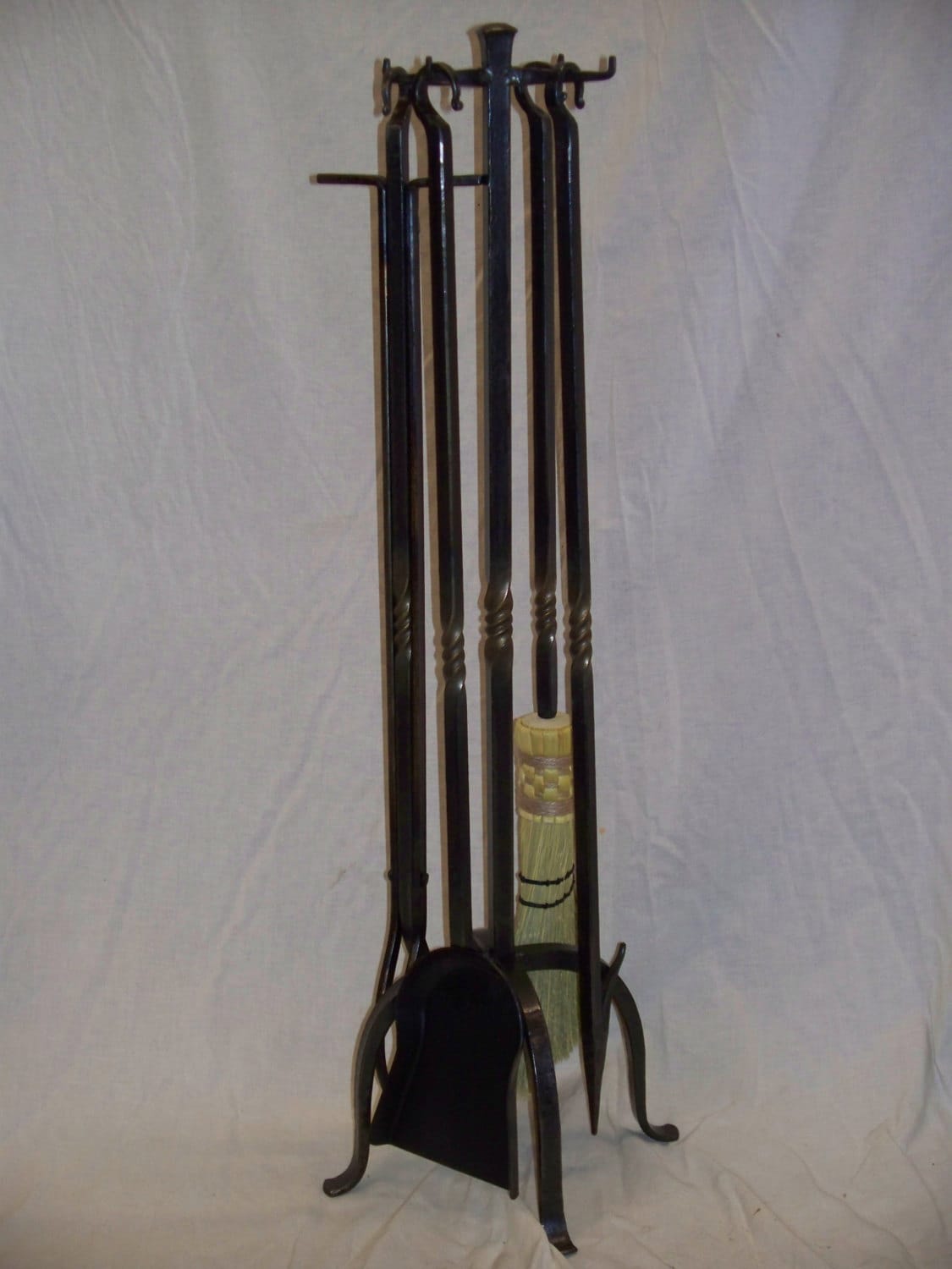 Hand Forged Wrought Iron Fireplace Tool Stand W/twist .... - Etsy