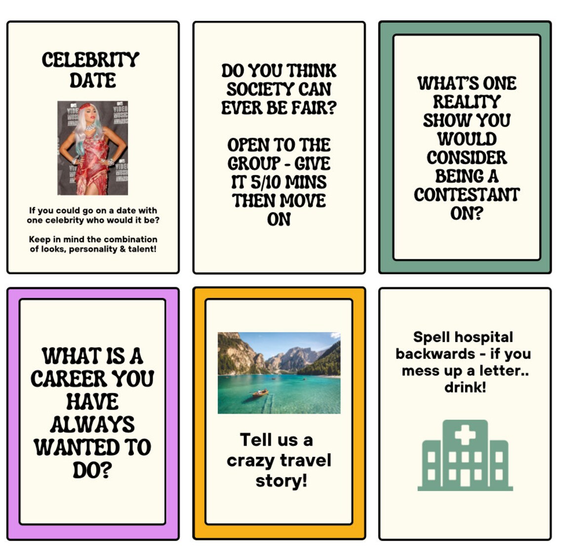 Fun Conversation Starting Prompt Cards for Groups. - Etsy