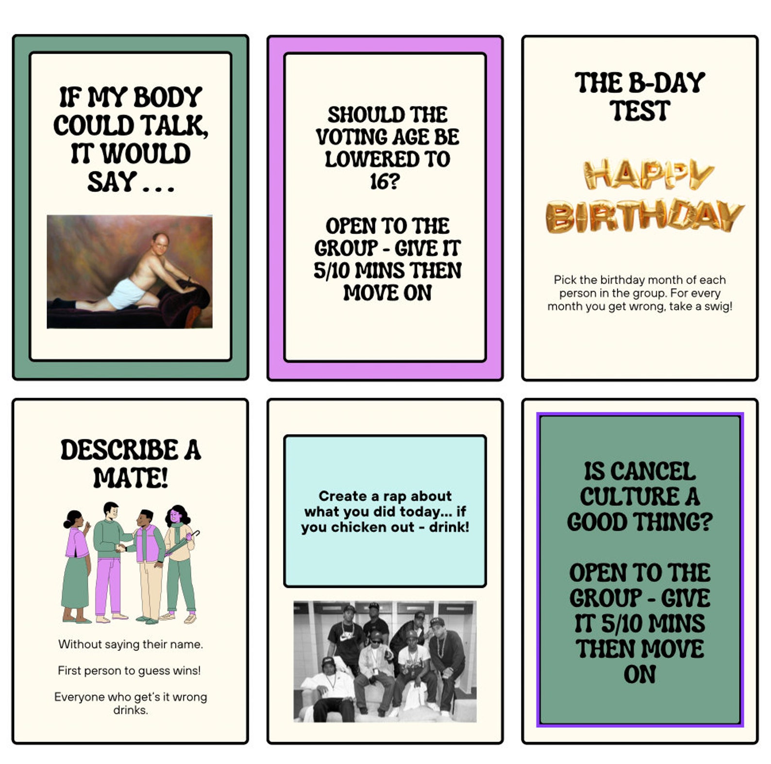 Fun Conversation Starting Prompt Cards for Groups. - Etsy