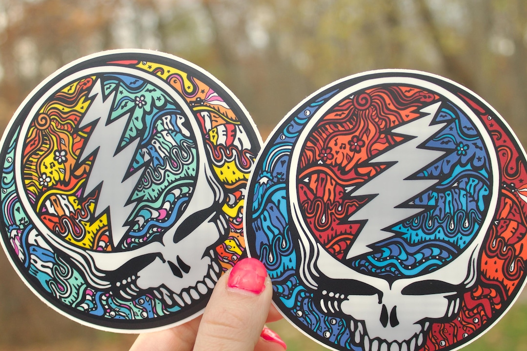 Truckin' Inspired Stealie Vinyl Sticker - Etsy