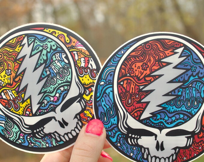 Truckin' Inspired Stealie Vinyl Sticker - Etsy