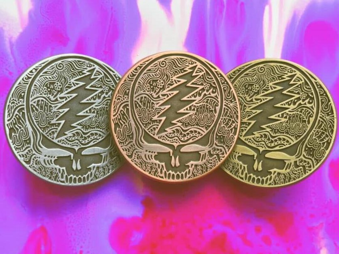 Truckin' Stealie Raw Metal Pin - Etsy