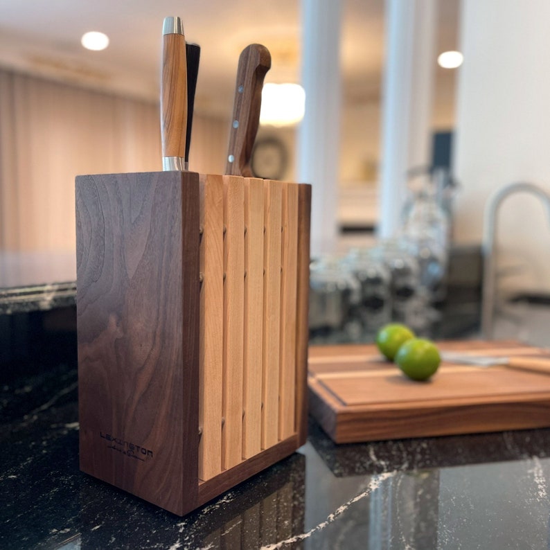 Designed in New York American Hardwood Craftmade Knife Block. Free ...