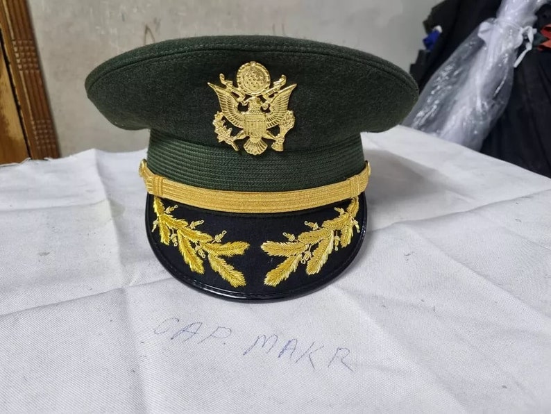 Reprodution US Army Field Grade Officer Service Dress Greens Wool Hat ...