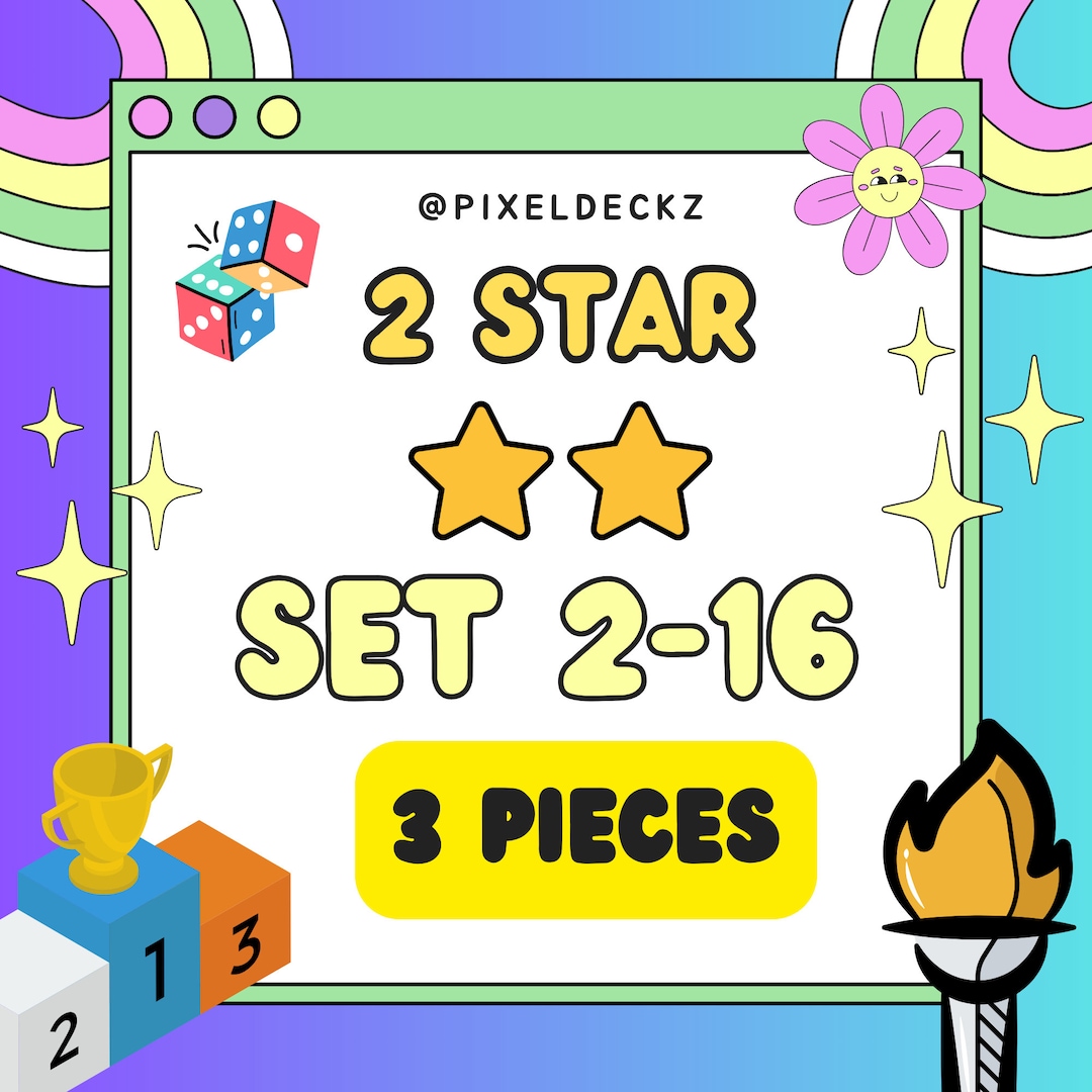 Mogo 2 Star Stickers 3 Pieces Bundle Complete Set 2 to 16 Games Album ...