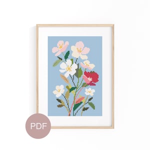 Mayflower Cross Stitch Pattern: Massachusetts State Flower (PDF ...