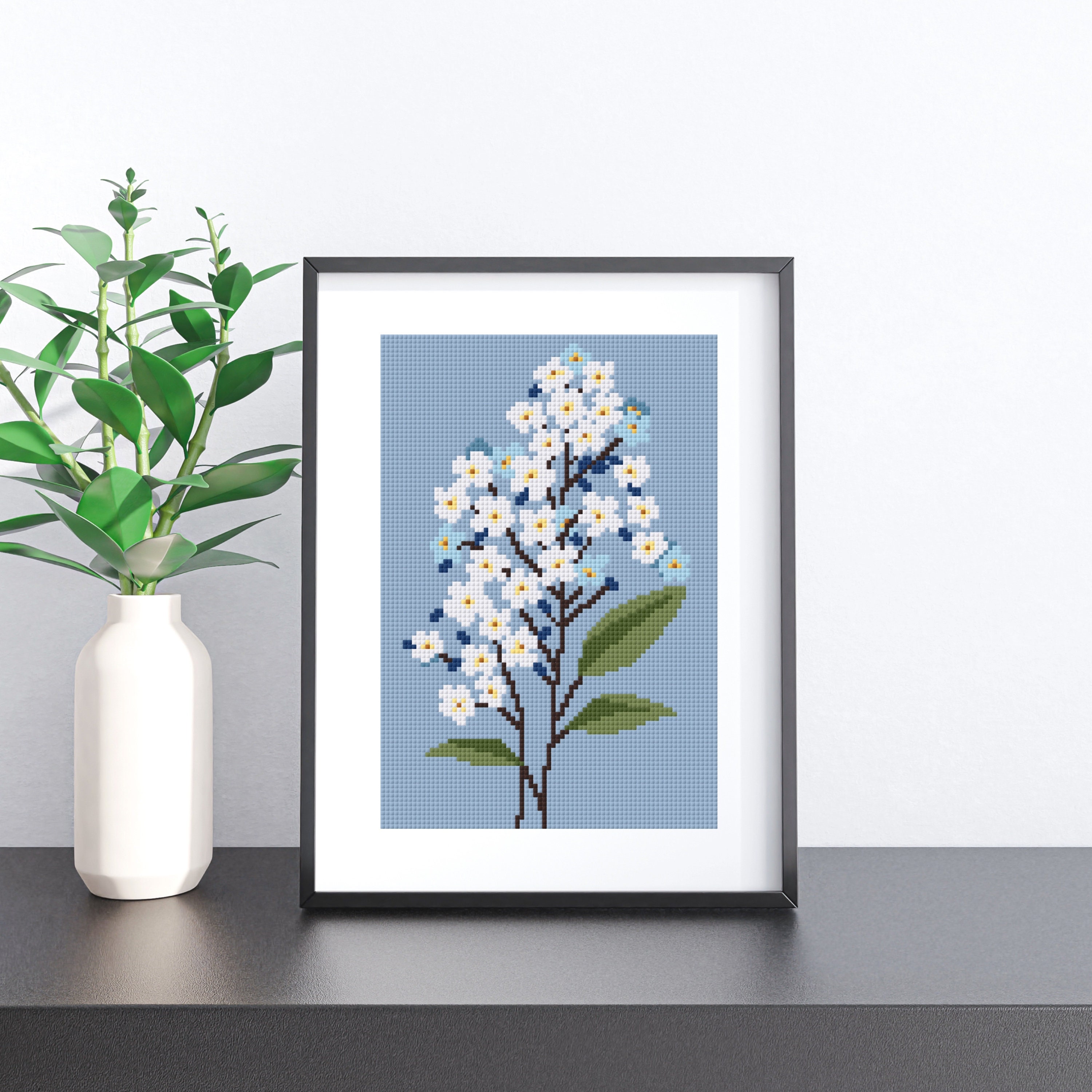 Cross Stitch Pattern Forget-me-not | PDF Instant Download | Modern ...