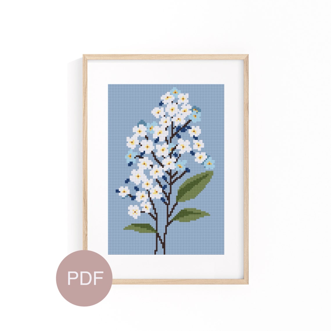 Forget-me-not Cross Stitch Pattern: Alaska State Flower (PDF Download ...