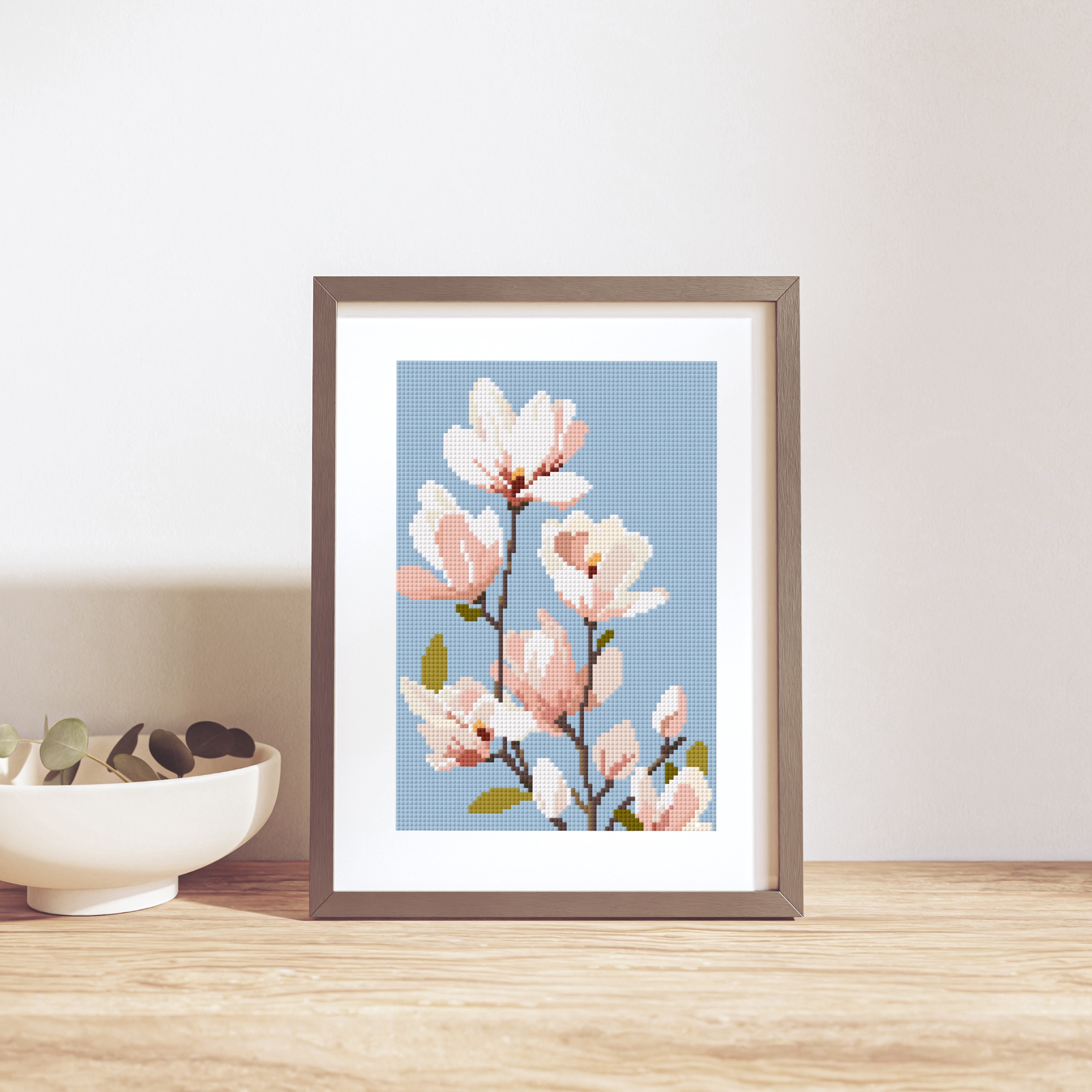 Magnolia Cross Stitch Pattern: Mississippi State Flower (PDF Download ...