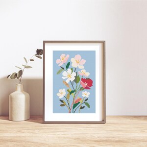 Mayflower Cross Stitch Pattern: Massachusetts State Flower (PDF ...