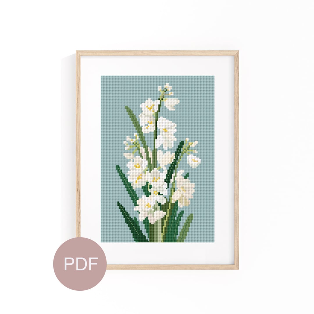 Yucca Flower Cross Stitch Pattern: New Mexico State Flower (PDF) - Etsy