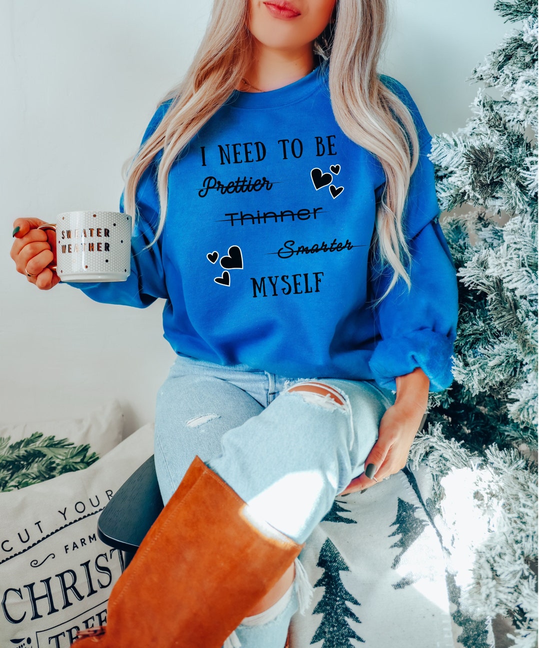 Mental Health Awareness Positive Sweatshirt, Motivational Unique ...