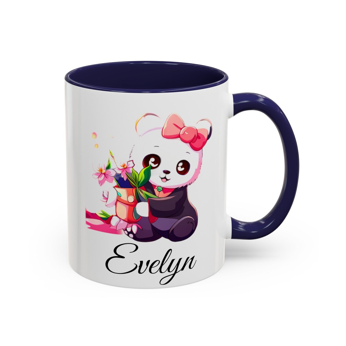 Personalized Panda Accent Coffee Mug, Custom Name, Kids Cup, Gift 11 Oz ...