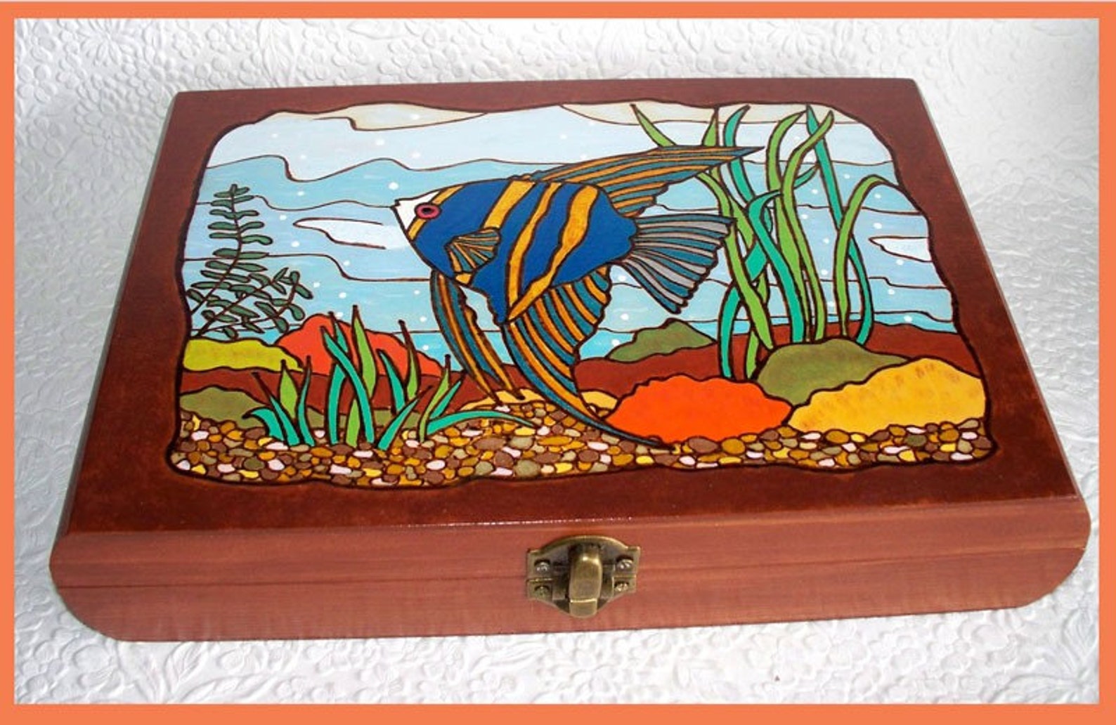 Flat Jewelry Box Wood Jewelry Holder Jewelry Organizer | Etsy